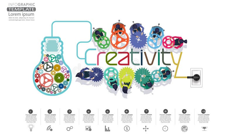 Light Bulb and Cog - Background Creativity Modern Idea and Concept ...