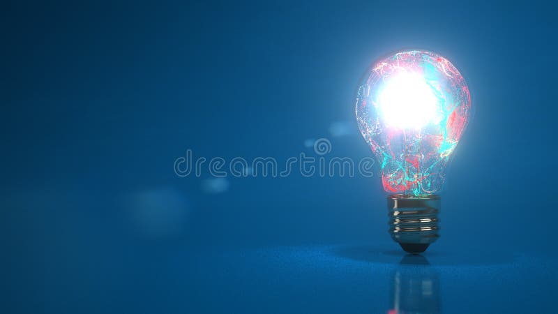 Light Bulb Color Splash stock illustration. Illustration of lamp ...