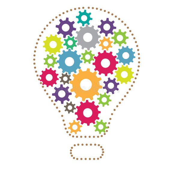 Idea Colorful Cogs stock illustration. Illustration of slice - 103498094