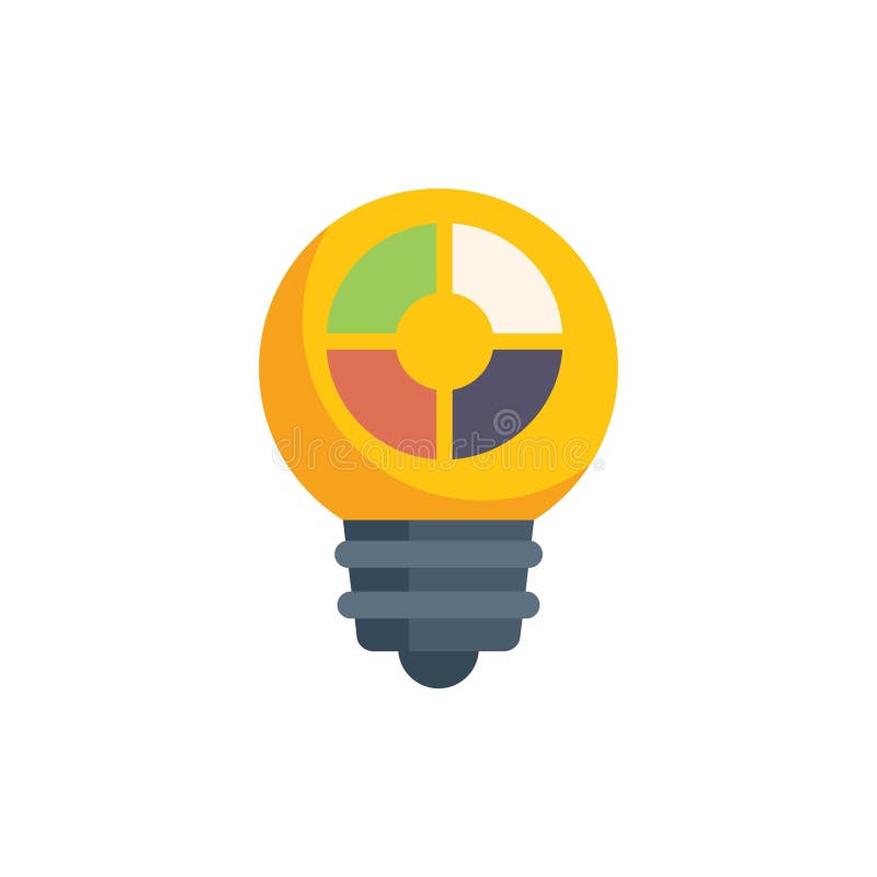 Light Bulb Combining Pie Chart and Target Marketing Concept Stock ...
