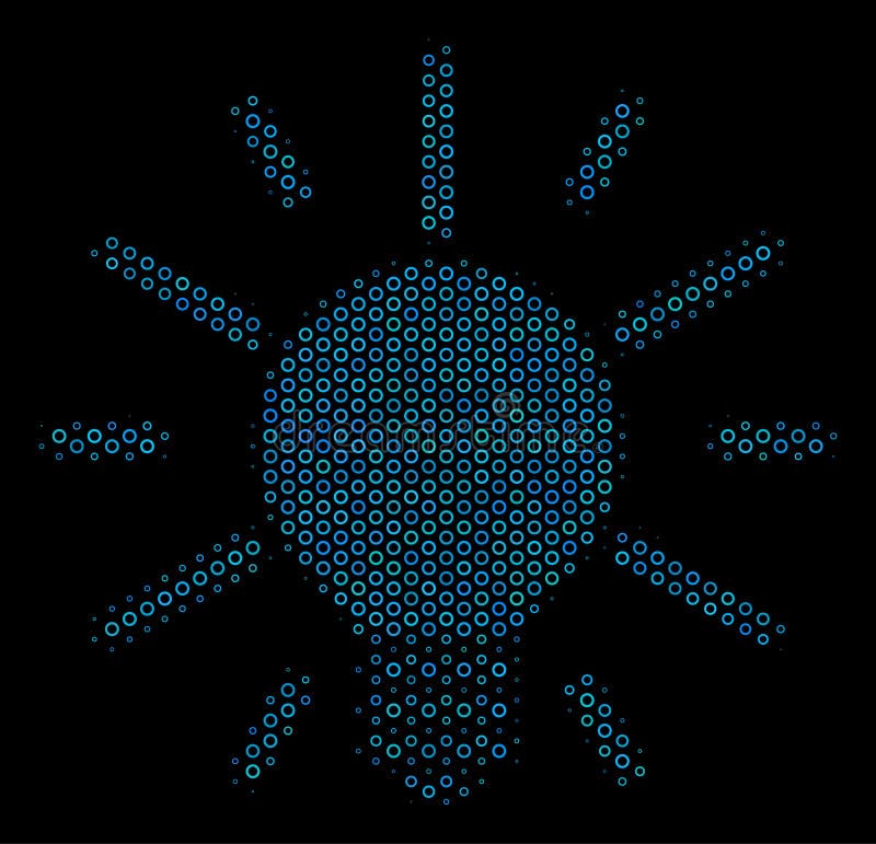 Light Bulb Composition Icon of Halftone Circles Stock Vector ...