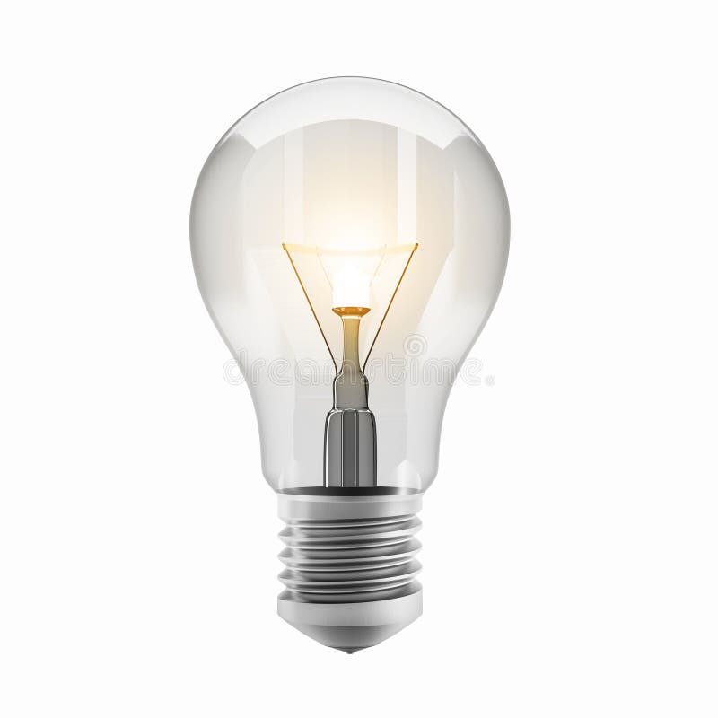 Light Bulb Concept of Idea, Resolution and Creativity. 3d Rendering ...