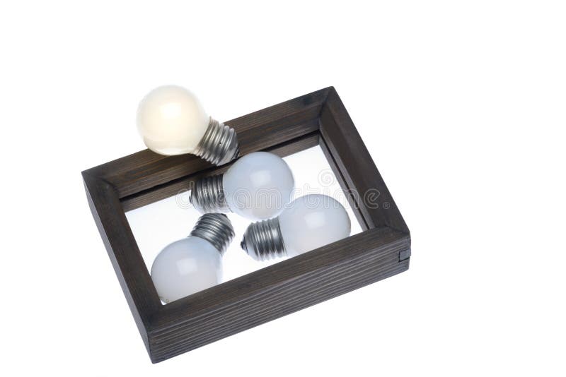 Light Bulb Concept Think Outside the Box As Creative and Leaders Stock ...