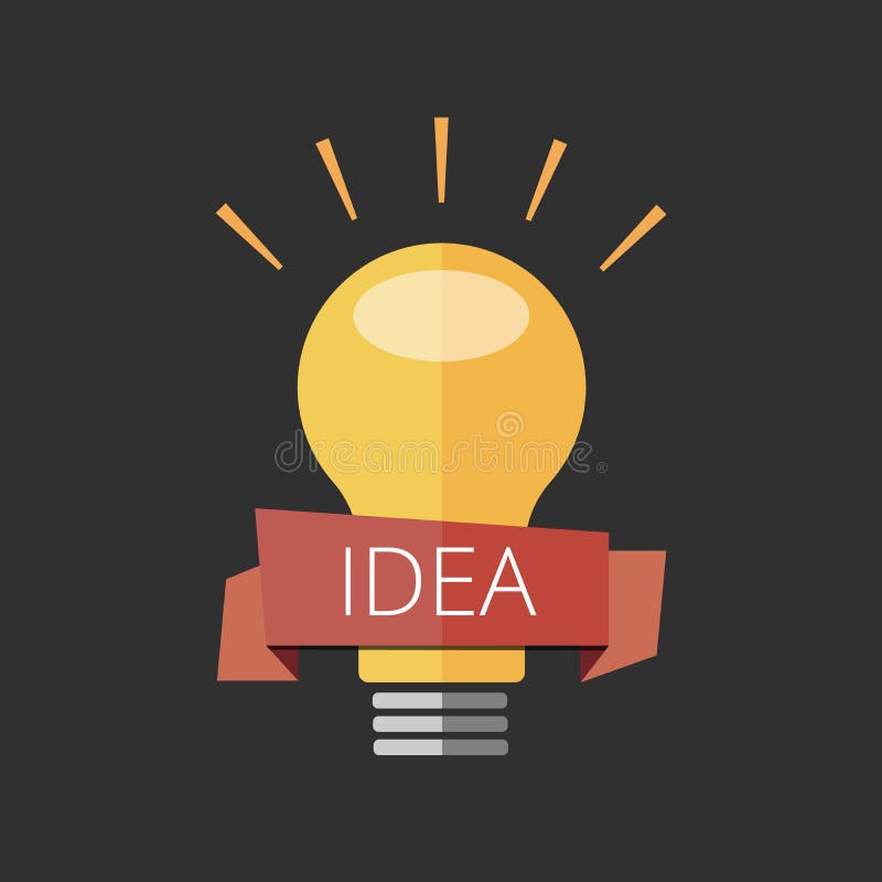 Light Bulb. Concept of Vector Banner for Ideas Stock Vector ...