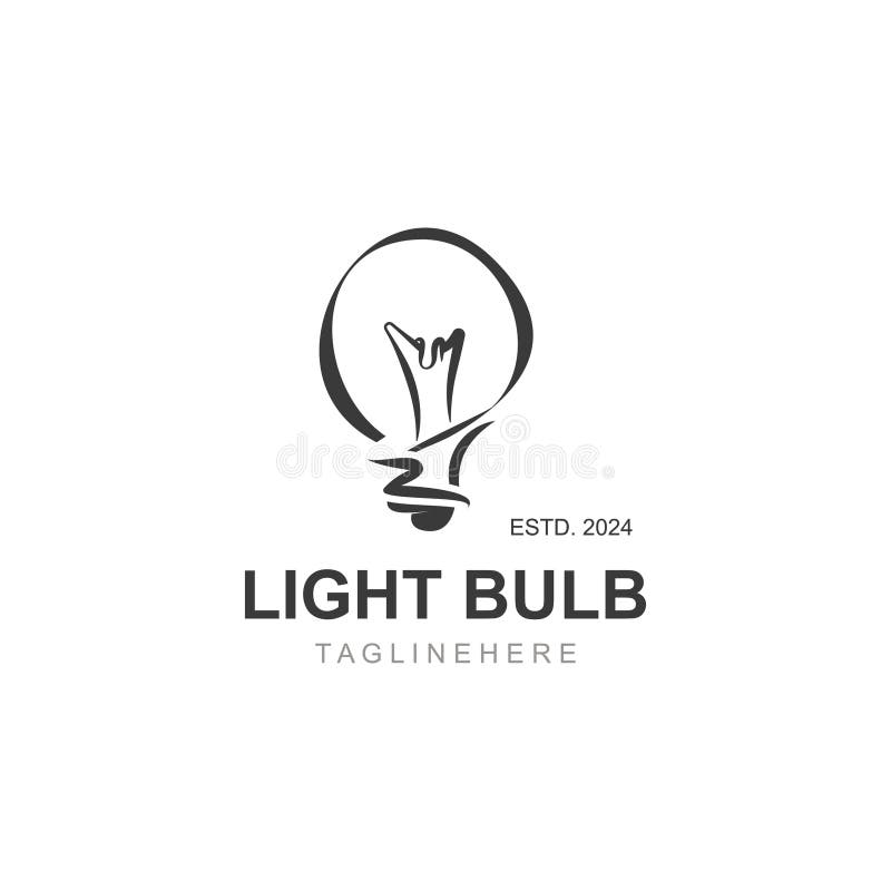 Light Bulb Creative Lamp Logo Icon and Business Design Bulb Digital ...