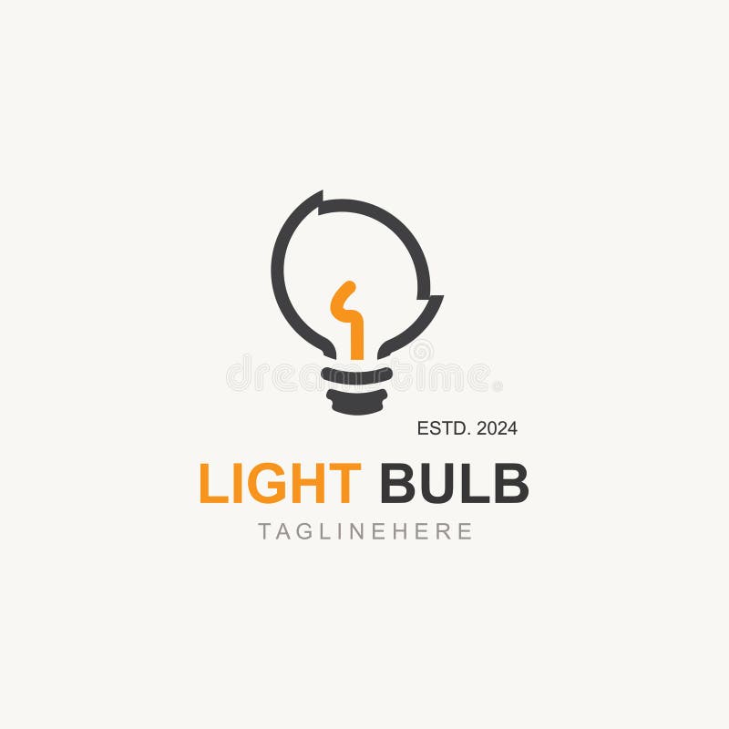 Light Bulb Creative Lamp Logo Icon and Business Design Bulb Digital ...