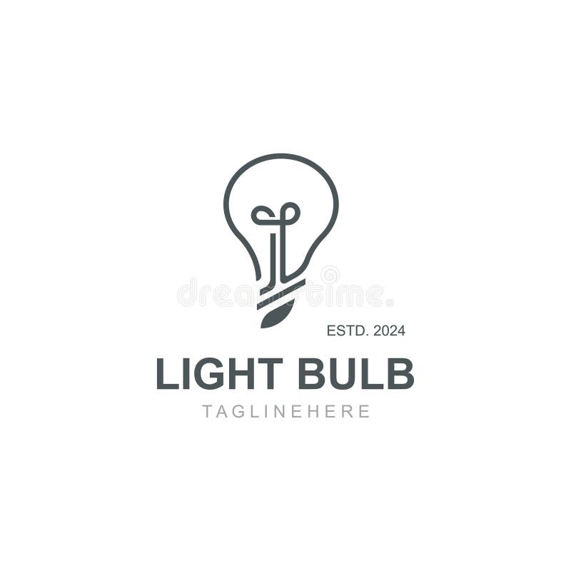 Light Bulb Creative Lamp Logo Icon and Business Design Bulb Digital ...