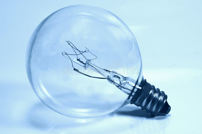 Light Bulb in Cyan stock image. Image of home, socket, incandescent ...