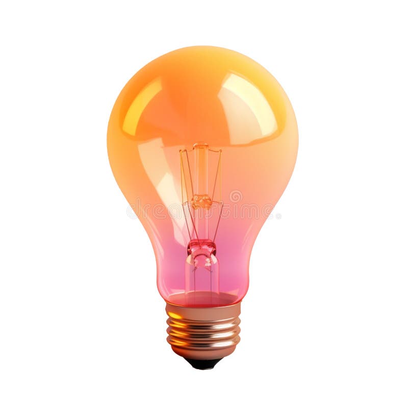 Light Bulb in 3D Style Trending Color Palette with Generative AI Stock ...
