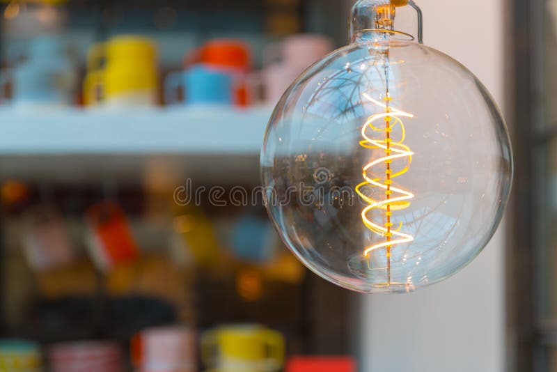 Light bulb decor close up stock image. Image of glowing - 128283723