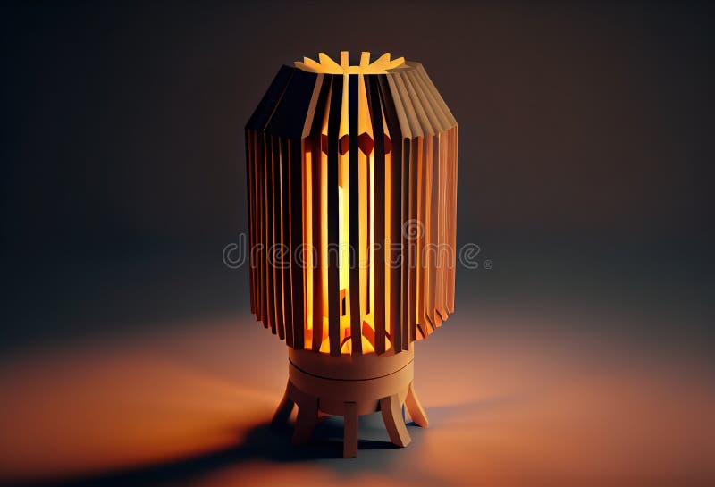 A Light Bulb in the Decorative Lamp, Generative Ai Stock Illustration ...