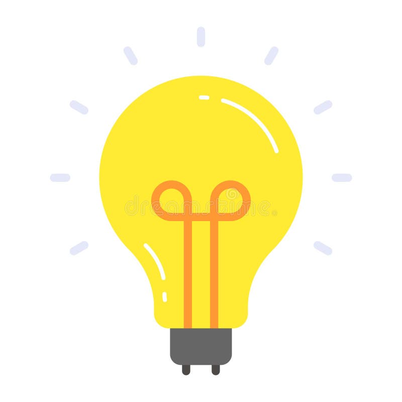 Light Bulb Denoting Concept of Idea Vector, Editable Icon Stock Vector ...