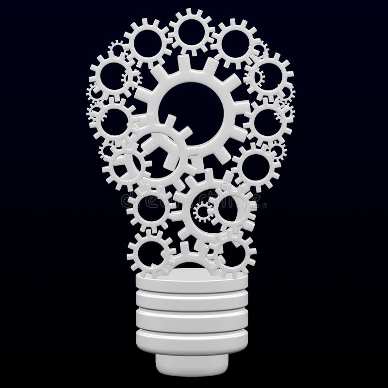 Light Bulb Design By Cogs And Gears Stock Illustration - Illustration ... Light Bulb Design By Cogs And Gears Stock Illustration - Illustration ...