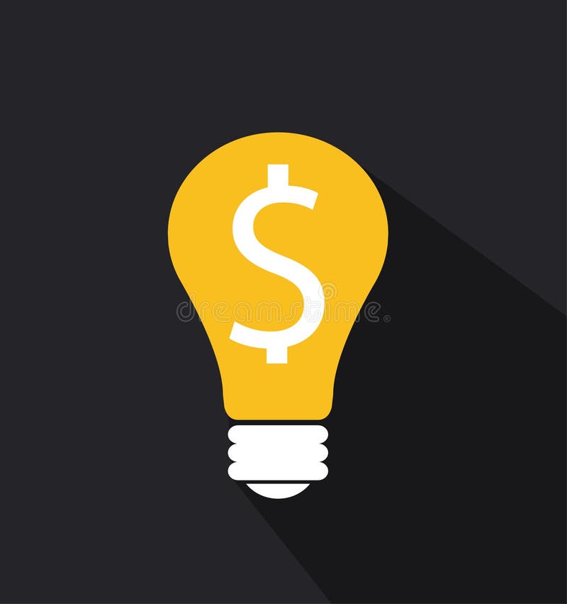 Light bulb and dollar sign stock vector. Illustration of electrical ...