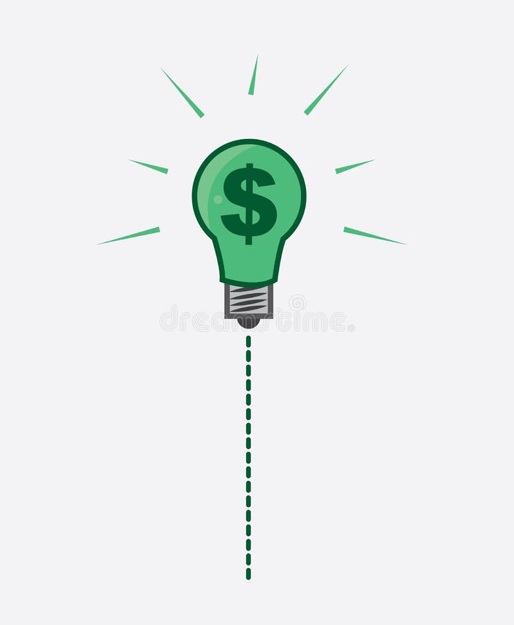 Light Bulb Dollar Sign stock vector. Illustration of sell - 38326150