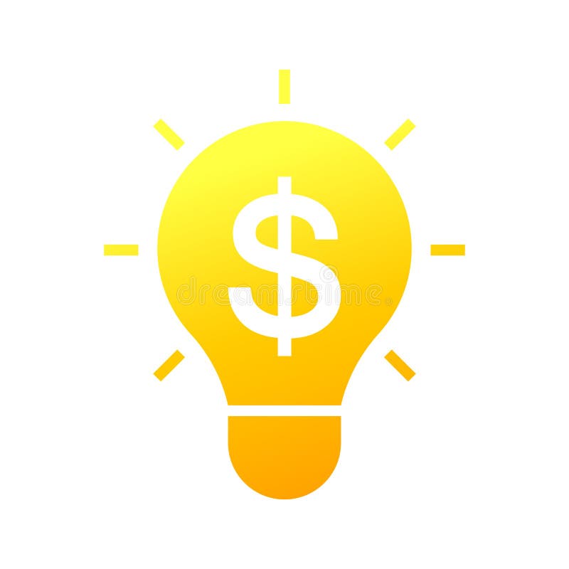 Dollar Symbol Inside Lightbulb Stock Illustrations – 117 Dollar Symbol ...