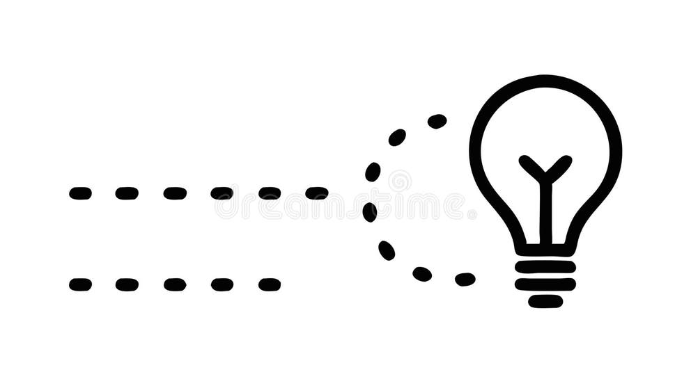 Light Bulb with Dotted Progress Icon, Vector Design Generative AI Stock ...