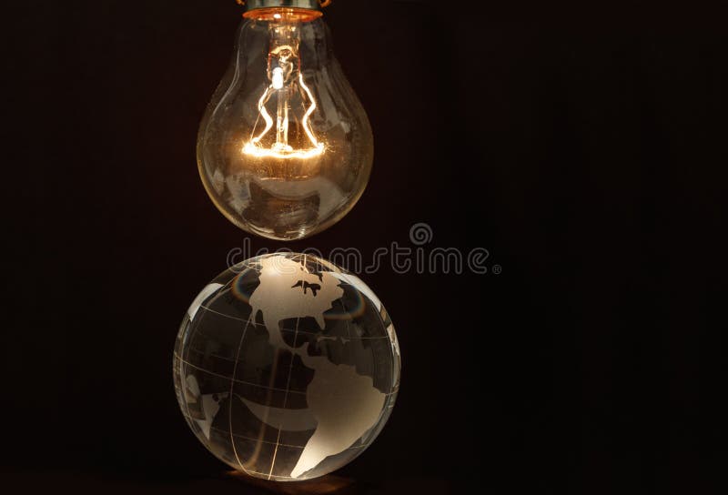 Light bulb and earth stock image. Image of ecology, environment - 86119187