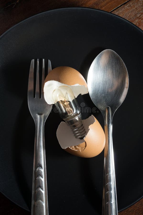 Light Bulb Plate Spoon Fork Stock Photos - Free & Royalty-Free Stock ...
