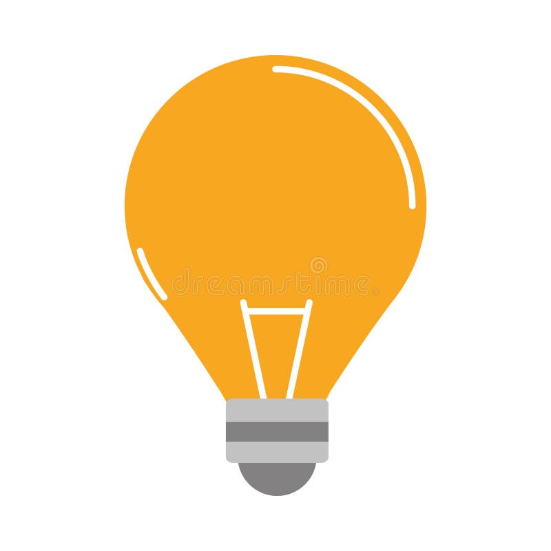 Light Bulb Electricity Power Flat Style Icon Stock Vector ...