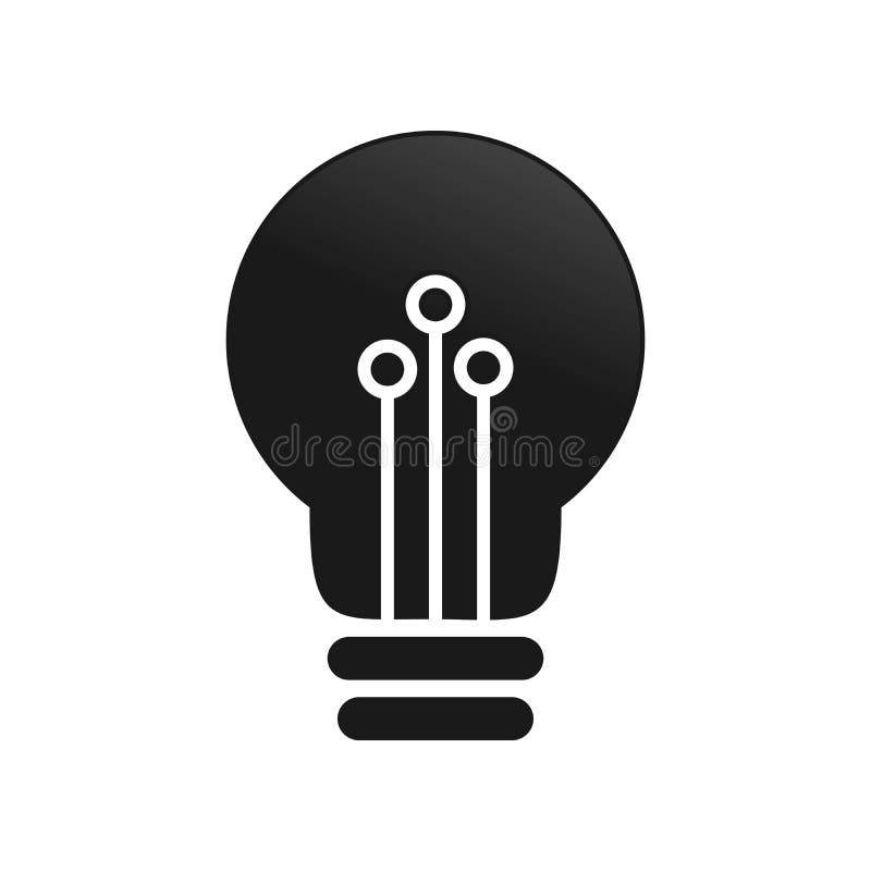 Light Bulb Electronic Ideas Symbol Graphic Design Stock Vector ...