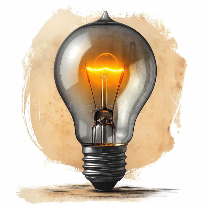 Light Bulb Emitting a Bright Glow from within. Stock Photo - Image of ...