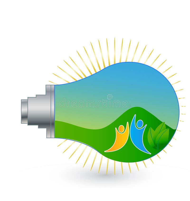 Light Bulb Energy Efficient Environment Icon Stock Vector ...
