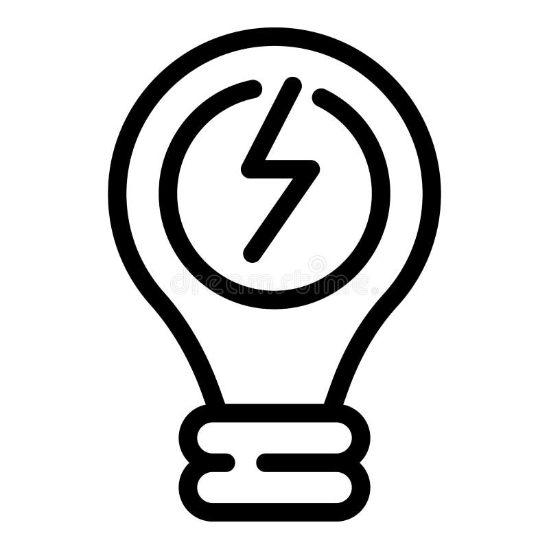 Light Energy Icon, Outline Style Stock Illustration - Illustration of ...