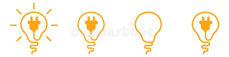 Light Bulb Energy Vector Set. Idea Symbol. Light Concept Set. a Light ...