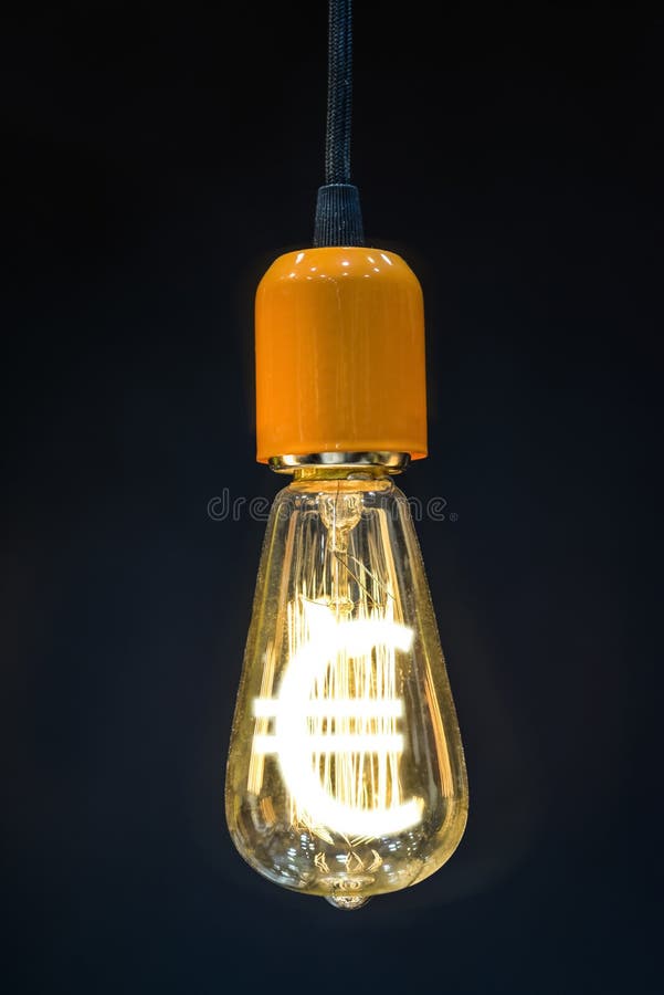 Light Bulb with Pound Sterling Symbol. Stock Image - Image of light ...