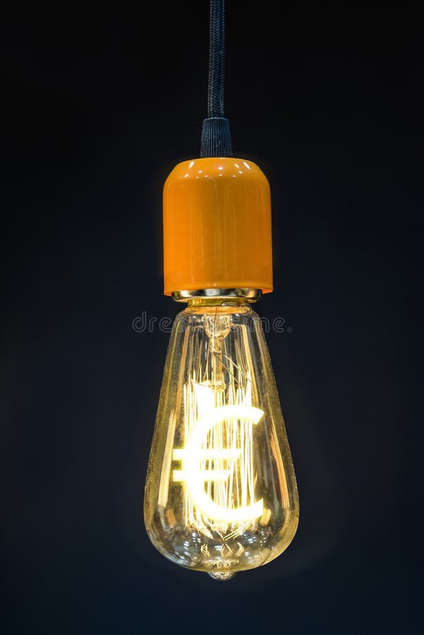 Light Bulb with Pound Sterling Symbol. Stock Image - Image of challenge ...
