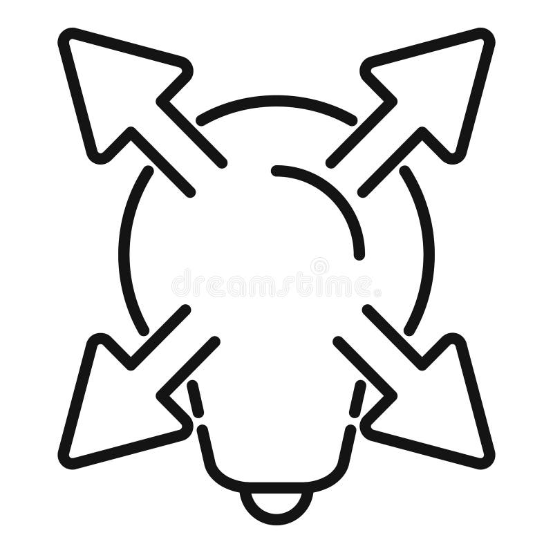 Light Bulb Expanding in Different Directions Representing Idea ...