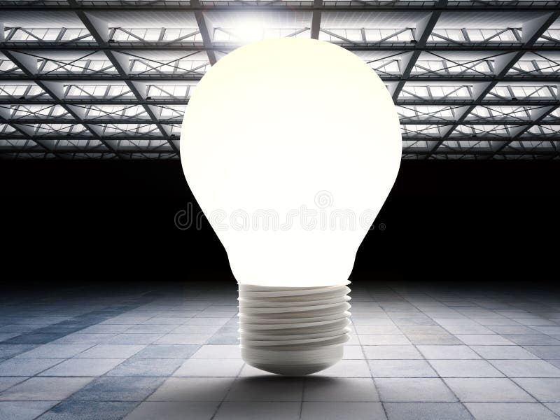 Light bulb in factory stock photo. Image of creativity - 78961984