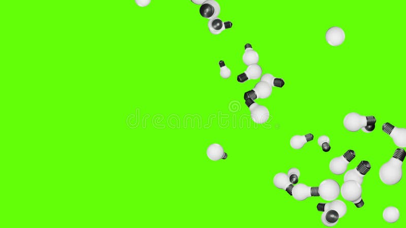 Light Bulb Falling Down Loop Animation Backgrounds. Concept of New ...