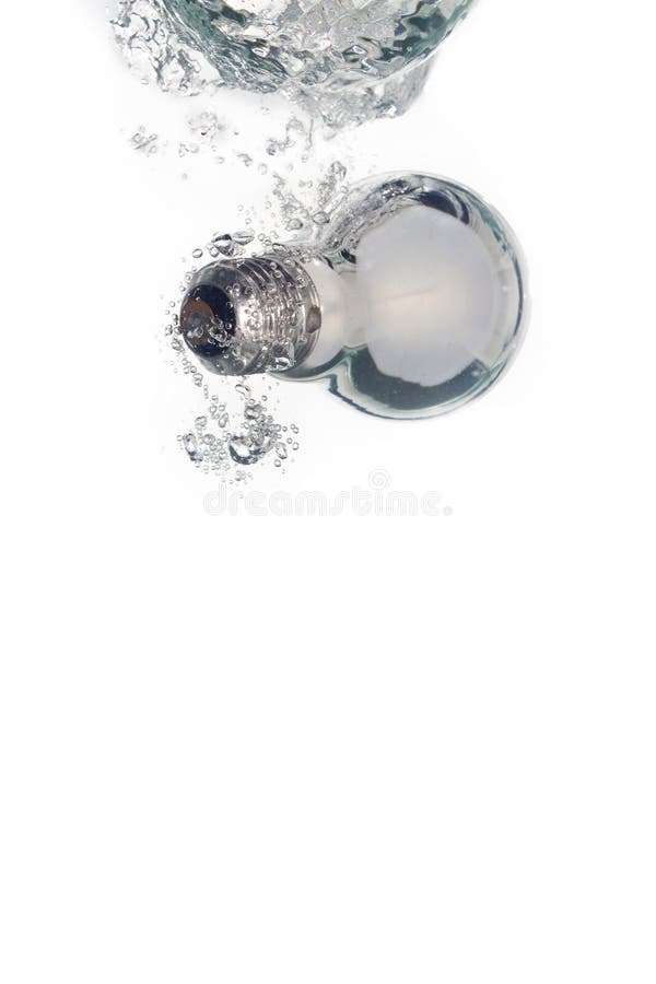A Light Bulb Falling in Water Stock Image - Image of lightbulb, bright ...