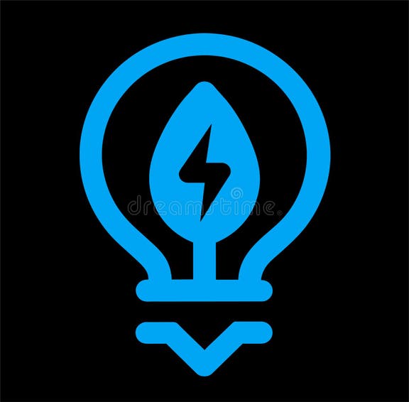 Light Bulb Features a Striking Lightning Bolt Icon Stock Image - Image ...
