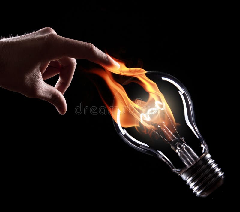 Amazing Explosion of a Burning Light Bulb with Splinters and Smoke ...