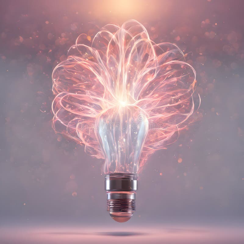 A Light Bulb with a Firework Stock Illustration - Illustration of ...