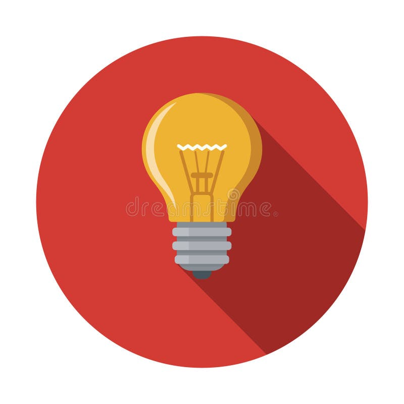 Light Bulb Icon Cartoon Vector Flat Design on Green Background Stock ... Light Bulb Icon Cartoon Vector Flat Design on Green Background Stock ...