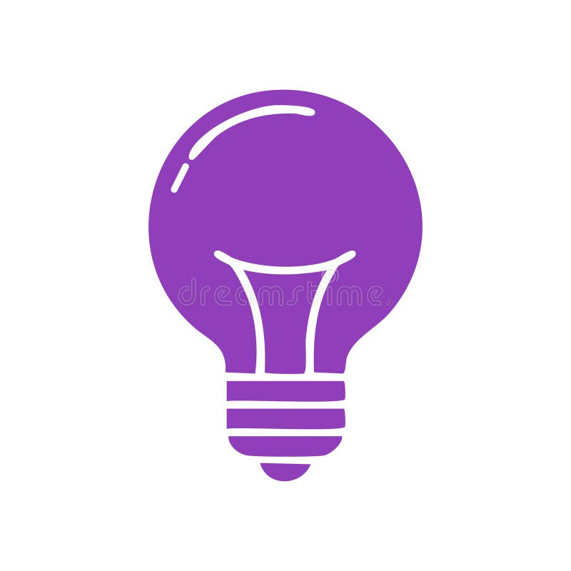 Light Bulb Flat Icon. Idea Sign Vector Graphics, a Solid Pattern on a ...