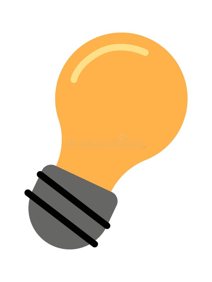Light Bulb Flat Icon Providing Outside Light Stock Vector ...