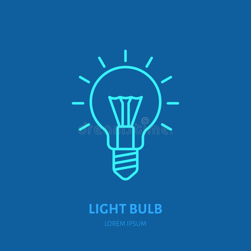 Light Box Flat Line Icons. Hanging Signboard, Retro Lightbox, Outdoor ...