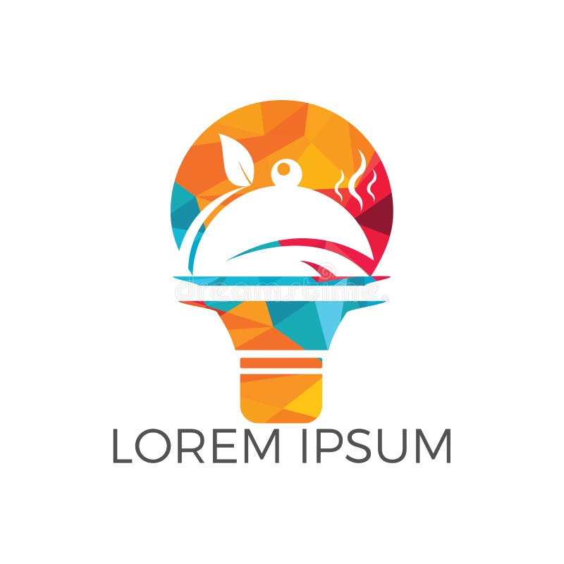Light Bulb and Food Logo Design. Stock Vector - Illustration of ...