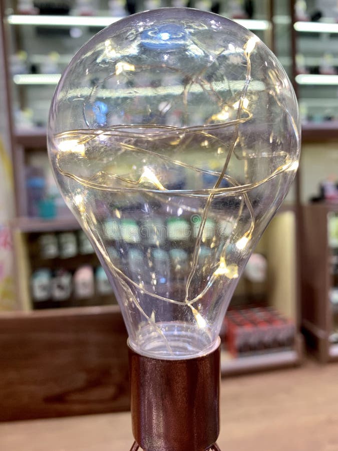 Light Bulb Decorating Home or Table. Stock Image - Image of decorating ...