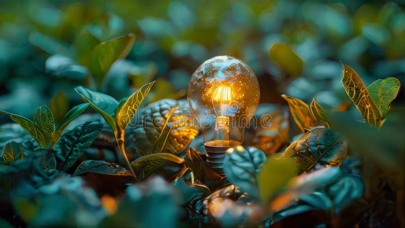 Light Bulb in the Forest with Tree Inside Stock Footage - Video of ...