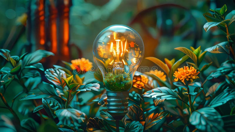 Light Bulb in the Forest with Tree Inside Stock Footage - Video of ...