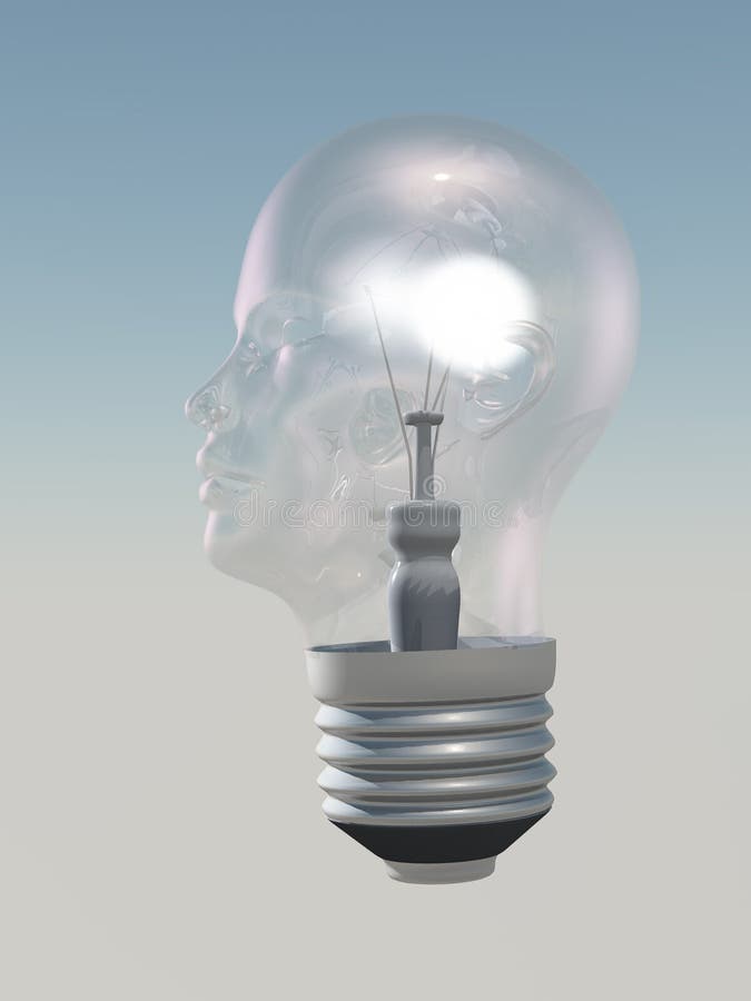 Light Bulb Form Human Head Electric Stock Illustrations – 38 Light Bulb ...