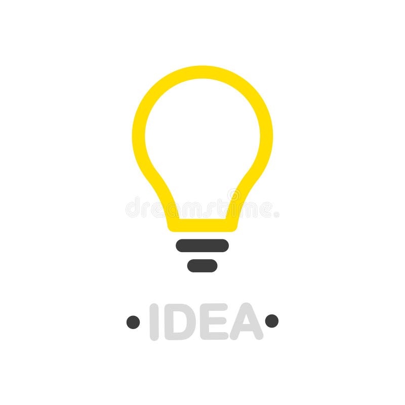 The Light Bulb is Full of Ideas and Creative Thinking. Light Bulb Icon ...