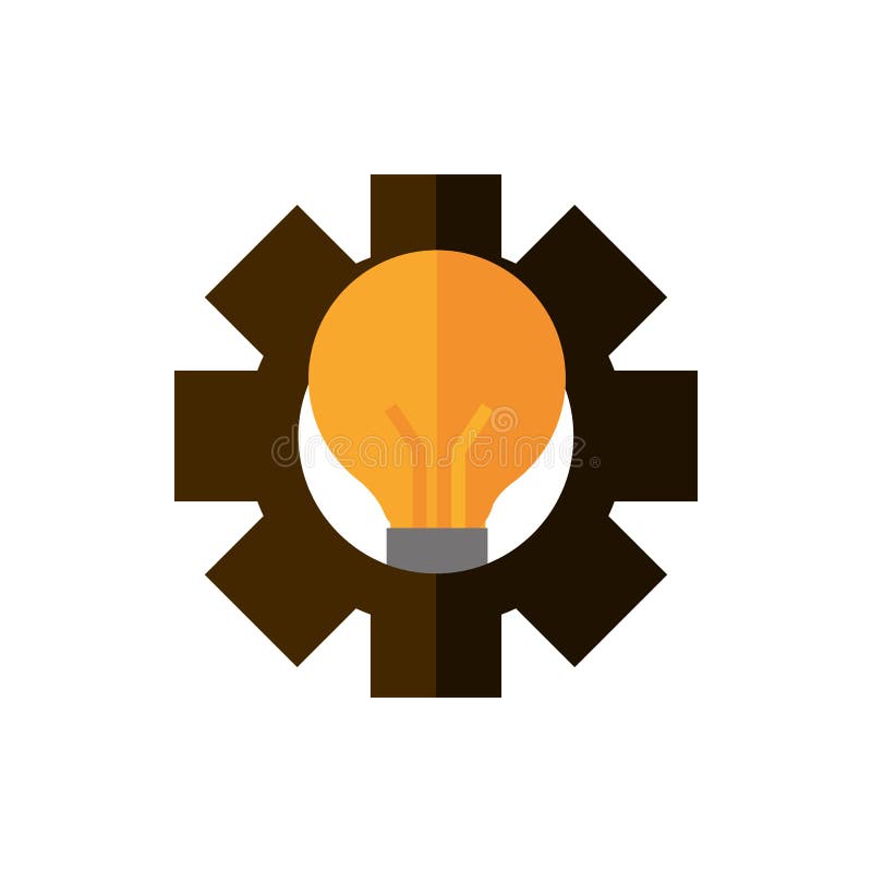 Light Bulb Gear Business Strategy Icon Stock Vector - Illustration of ...