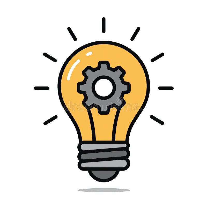 Light Bulb with Gear Icon: Innovative Solutions and Mechanical ...